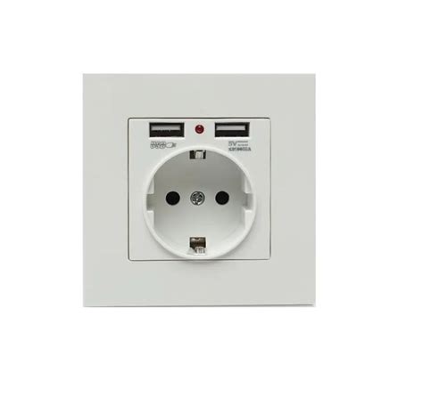 Розетка электрическая одинарная белая C Usb портами розетка с Usb рамка из пластика Usb порт