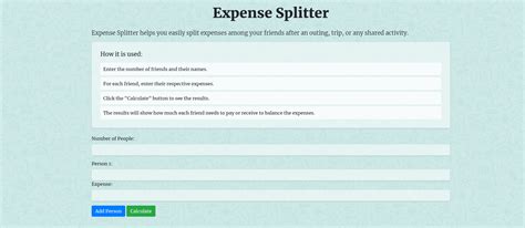 Expensesplitter Devpost