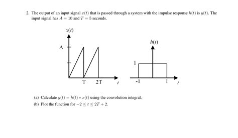 Solved The Output Of An Input Signal X T That Is Passed Chegg