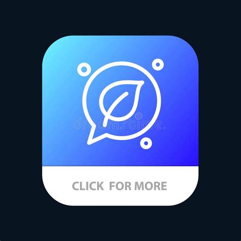 Chat Green Leaf Save Mobile App Button Android And Ios Line Version