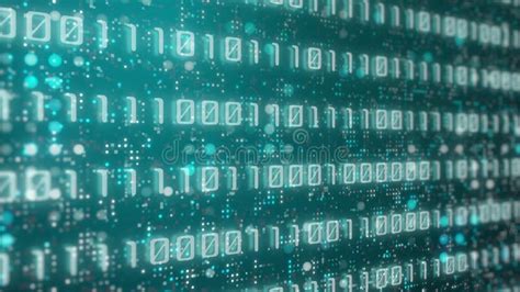 Abstract Blue Background With Binary Computer Code A Panel With