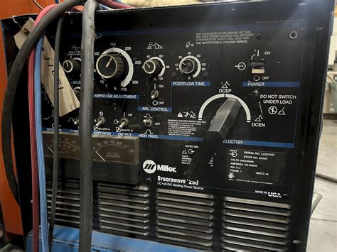 Miller Syncrowave 250 Tig Welder Wisconsin Metalworking Machinery Inc