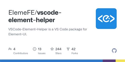 GitHub ElemeFE Vscode Element Helper VSCode Element Helper Is A VS Code Package For Element UI