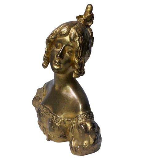 Art Nouveau Gilt Bronze Maiden Stamped For Louchet Foundry France