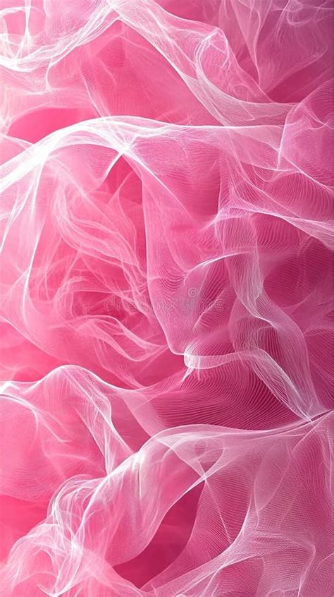 An Abstract Image With Soft Flowing Translucent Pink Stock