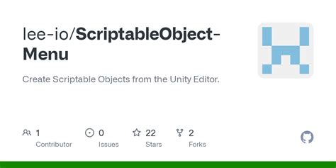 Github Lee Ioscriptableobject Menu Create Scriptable Objects From