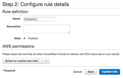 Amazon Web Services How To Schedule Automated Ebs Snapshots Using Cloudwatch Events Using Cli