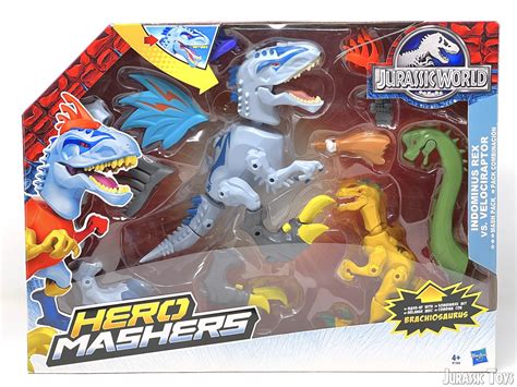 Hero Mashers Indominus Rex Vs Velociraptor Jurassic Toys The Museum