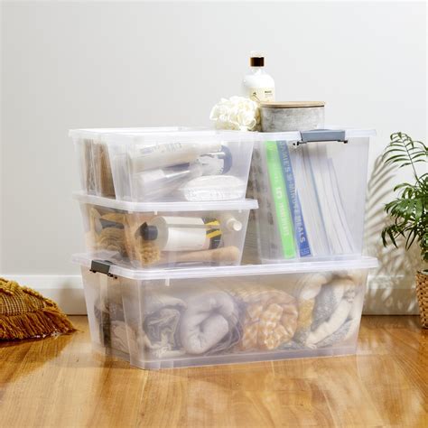 Montgomery 30l Clear Modular Storage Container Bunnings Australia
