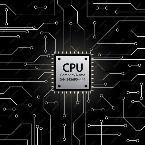 Premium Vector Cpu Microprocessor Microchip And Circuit Board Stock Vector Illustration