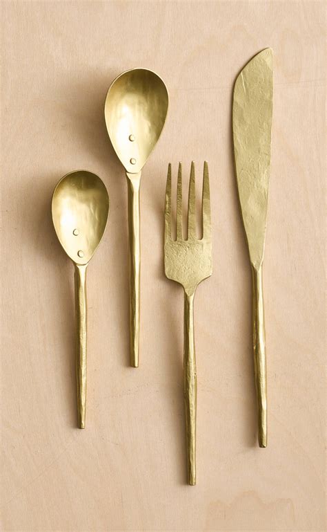 Forge Brass Flatware Set Of 4 Gather Goods Co