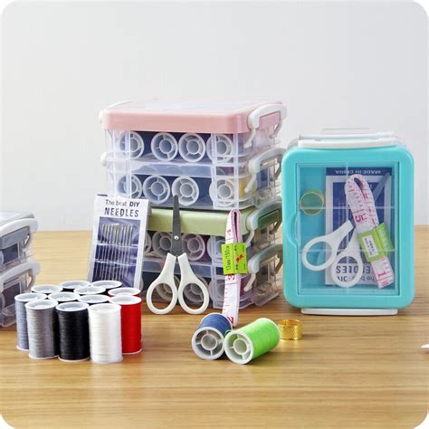 Portable Hand Held Household Sewing Box Set Large Vicedeal