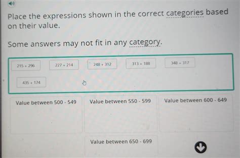 Solved Place The Expressions Shown In The Correct Categories Based On