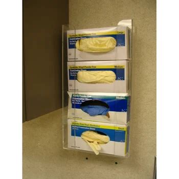 Wall Mount Clear Four Glove Box Holderhospital Exam Gloves Dispenser