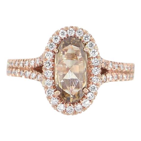 Stunning Oval Brilliant Diamond Double Halo Engagement Ring At 1stdibs