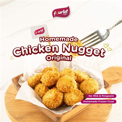 Jual Fourlet Chicken Nugget Frozen Original Nugget Ayam Original No Msg No Pengawet Shopee