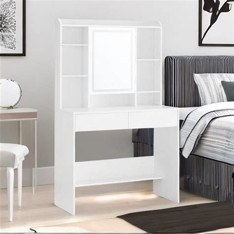 Borough Wharf Annecia Dressing Table With Mirror Wayfair Co Uk