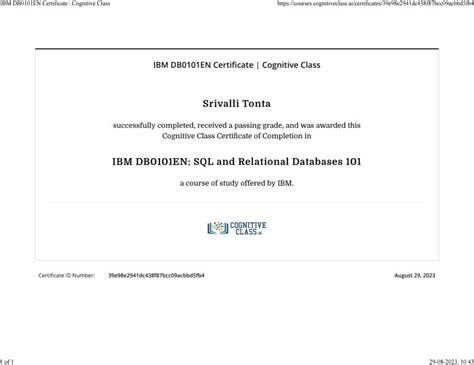 srivalli t on linkedin sql rdbms ibmcertification