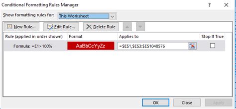 Excel Conditional Format Specific Cells That Match Rule Stack Overflow