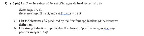 Solved Pts Let S Be The Subset Of The Set Of Chegg