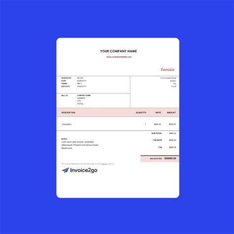 Free Itemized Invoice Template Download And Customize Invoice2go