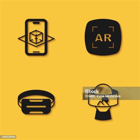 3d 모델링 가상 현실 안경 및 긴 그림자가있는 증강 Ar 아이콘을 설정합니다 벡터 3차원 형태에 대한 스톡 벡터 아트 및 기타 이미지 3차원 형태 가상현실 가상현실