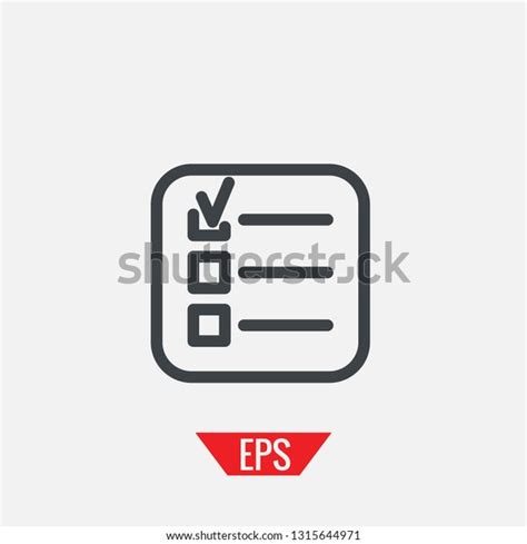 Checklist Box Ticked Vector Icon Stock Vector Royalty Free 1315644971