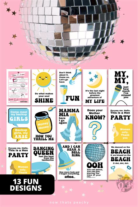Mamma Mia Theme Poster Printables Party Props Movie Sign Decorations