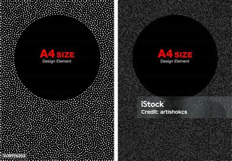 흰색 하프톤 원 도트 프레임 세트 서클 배경 A4 크기 A4 형식 벡터 일러스트 레이 션 0명에 대한 스톡 벡터 아트 및 기타 이미지 Istock