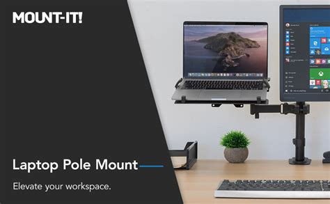 Mount It Laptop Pole Mount Tray Full Motion Laptop Mount