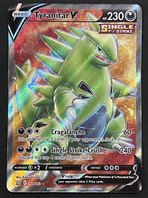 154 163 Tyranitar V Pokémon Battle Styles Full Art Jarvvos