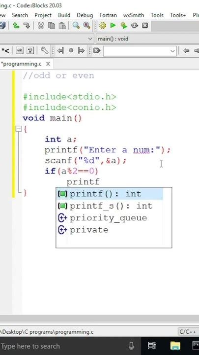 Odd Or Even C Programming Programming Coding Cprogramming