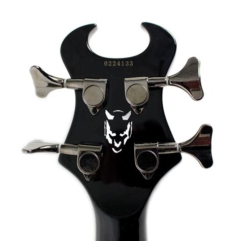 Used Schecter Diamond Series Devil Tribal Electric Bass Guitar In Black