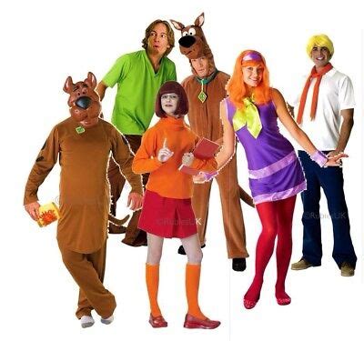 Adult Licensed Scooby Doo And Gang Characters Fancy Dress Costume Tv