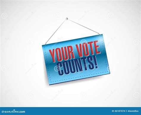 Your Vote Counts Banner Illustration Stock Illustration Illustration