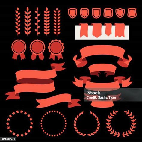 장식 디자인 요소의 벡터 컬렉션 리본 프레임 스티커 라벨 선물 및 소품의 일러스트 크리스마스 스티커 및 장식용 레이블 배지 및 테두리 컬렉션입니다 개성 개념에 대한 스톡