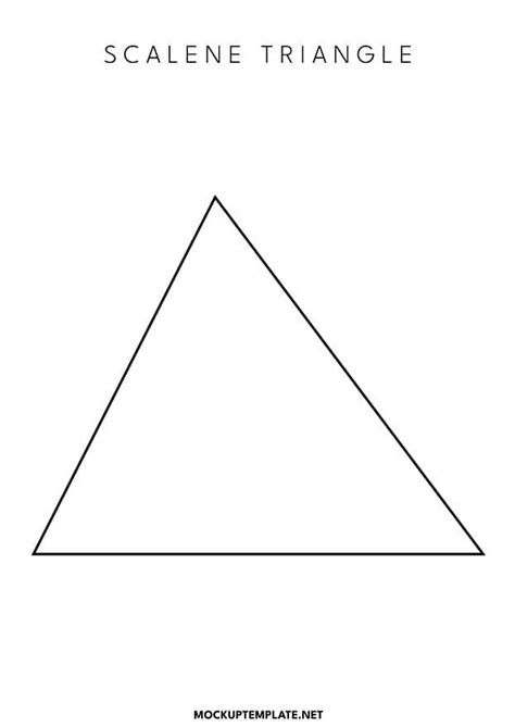 Printable Scalene Triangle Mockuptemplate