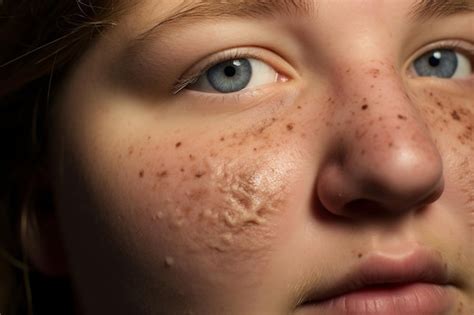 Premium Photo Woman Face With Symptoms Of Skin Infection