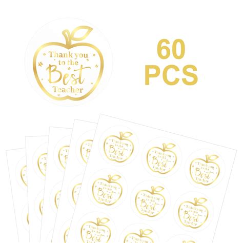 Teachers Appreciation Stickers 60pcs Thank You To The