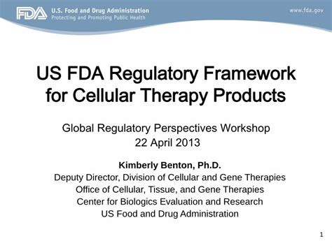 Pdf Us Fda Regulatory Framework For Cellular Therapy … Sites Us Fda Regulatory