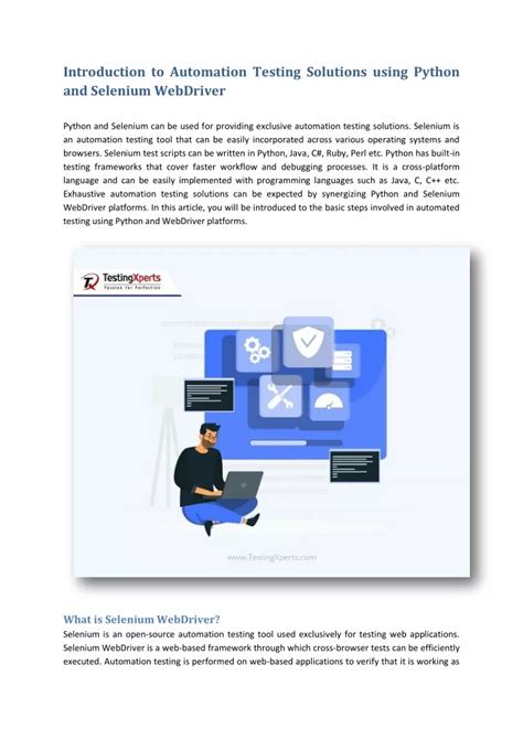 Ppt Introduction To Automation Testing Solutions Using Python And Selenium Webdriver