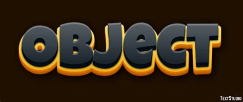 Object Text Effect And Logo Design Word