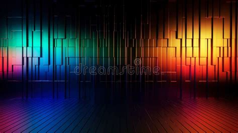 Textured Dark Background With Multi Colored Illumination Generative Ai Stock Illustration
