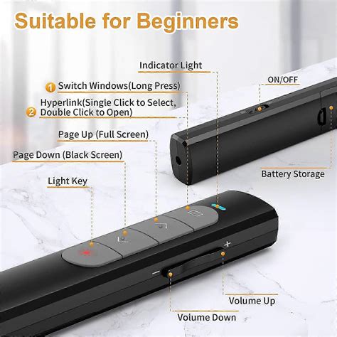 Presentation Clickers Powerpoint Pointer Pen 24ghz Hyperlink Volume