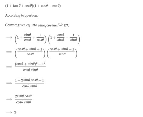 Operatorname  1 Cot Theta Csc Theta 1 Tan Theta