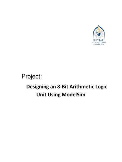 8 Bit Alu Design In Modelsim Using Verilog With Code And Test Bench Download Free Pdf