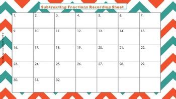 Subtracting Fractions Task Cards By Chloe S Math World TpT