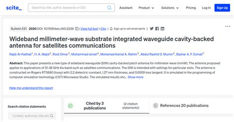 Wideband Millimeter Wave Substrate Integrated Waveguide Cavity Backed Antenna For Satellites
