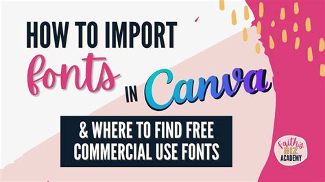 How To Import Fonts In Canva And Where To Find Free Commercial Use Fonts Youtube