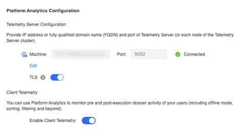 Client Telemetry Configuration